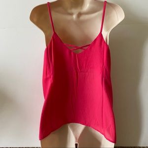 Tops | 5 Rated Bright Pink Cut Out Top M | Poshmark